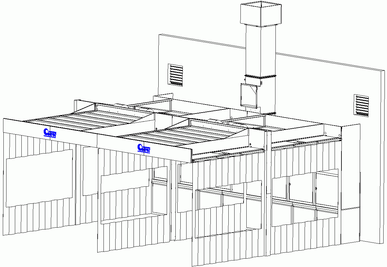 Equindus - Spray booths - car Garmat - Preparation Area
