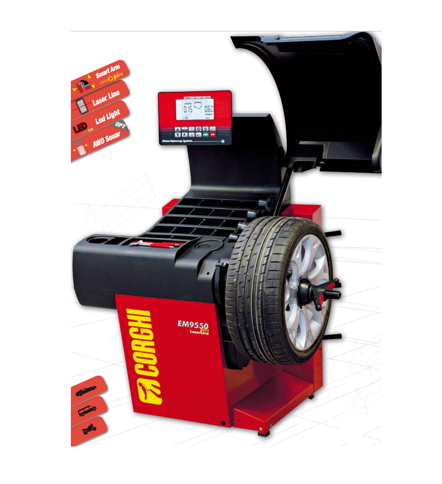 Equindus - Corghi - EM 9550C Plus LaserLine