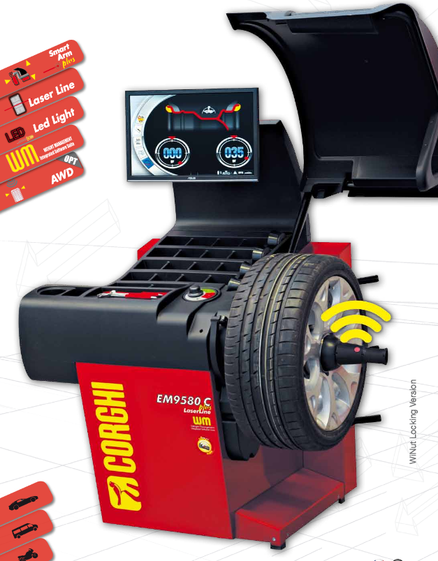 Equindus - Corghi - EM 9580 Plus LaserLine